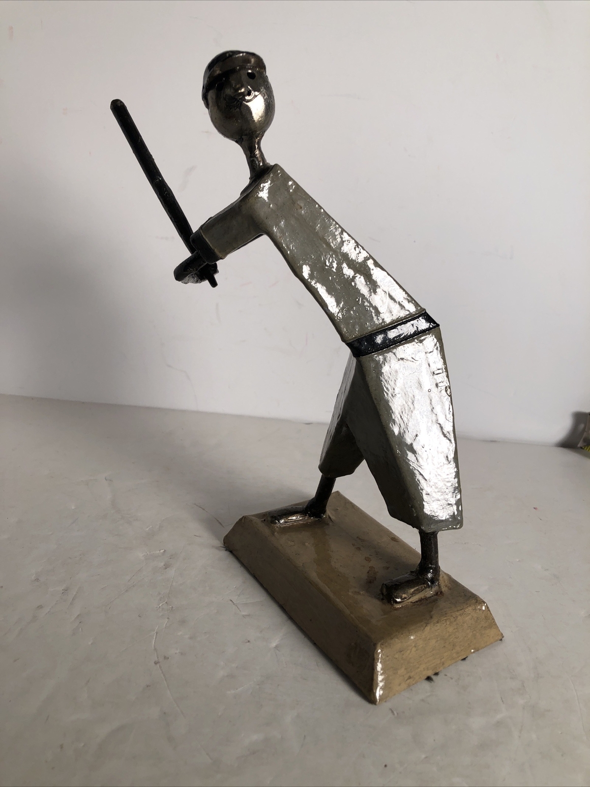 Vintage FELGUEREZ Mexican Abstract Metal Baseball Player Sculpture New ...