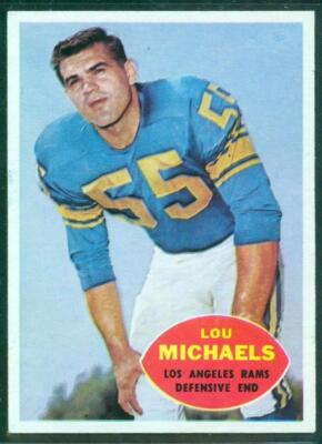 1960 Topps Football, Card #69, Lou Michaels, LA Rams, Ex to Ex/Mt | eBay