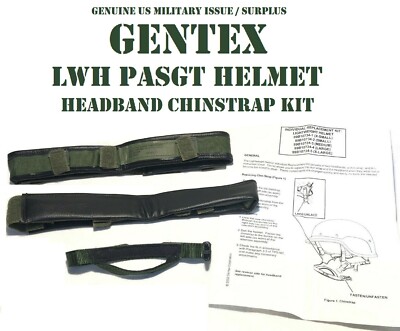 US MILITARY USMC LWH REPLACEMENT HEADBAND CHINSTRAP COMBAT PASGT HELMET ...