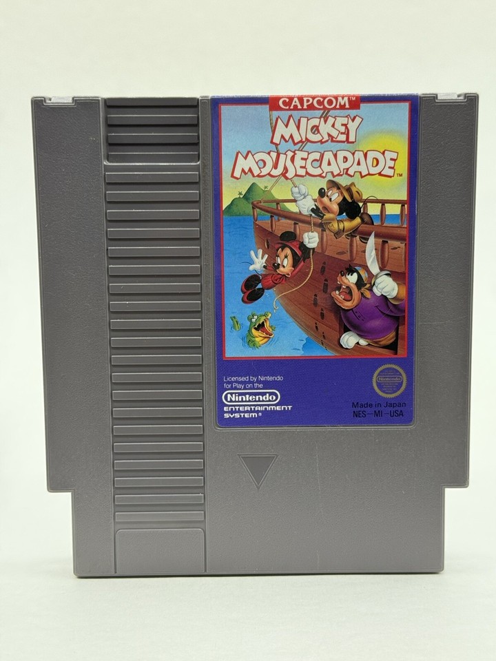 Mickey Mousecapade NES BLANK BANNER Misprint Label Complete In Box ...