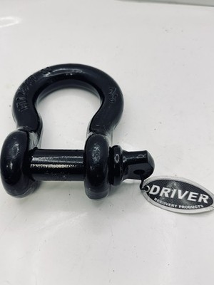 7/8" BLACK D-Ring Bow Shackle Screw w 1" Pin Clevis Rigging Hummer ...