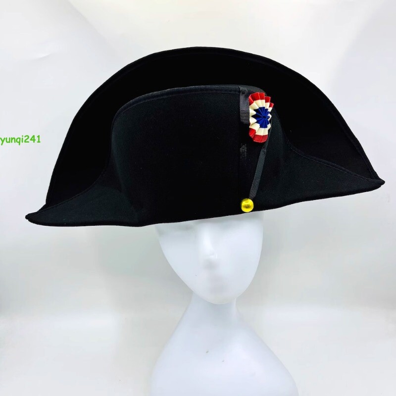 2025 Napoleon French Captains Bicorne Hat Cosplay Woolen Cap ...