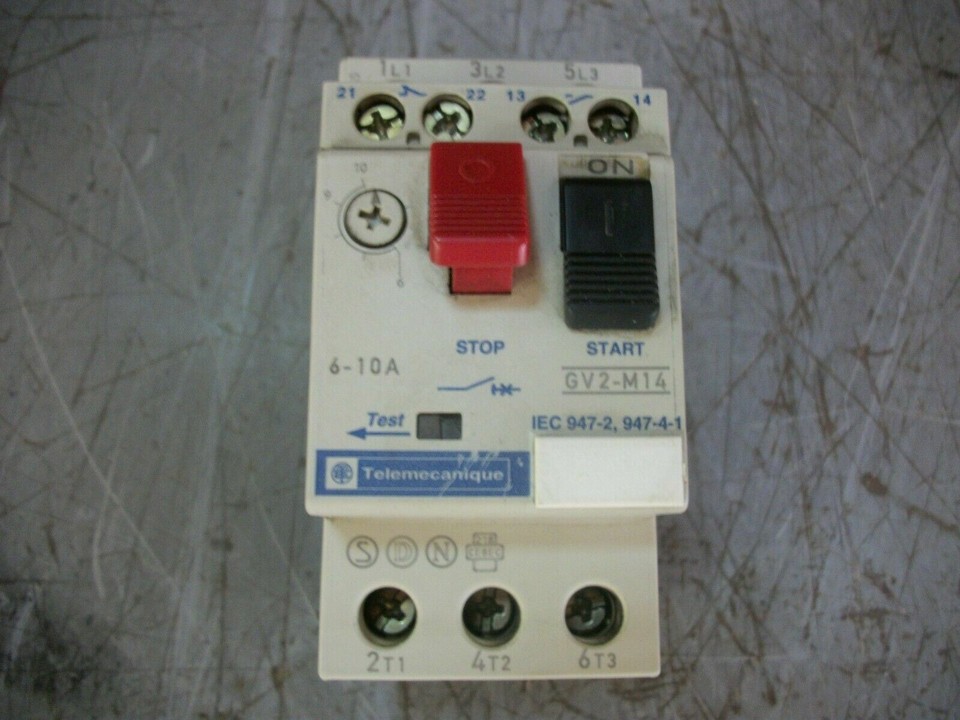 TELEMECANIQUE MOTOR CIRCUIT BREAKER GV2M14 6-10AMP | eBay