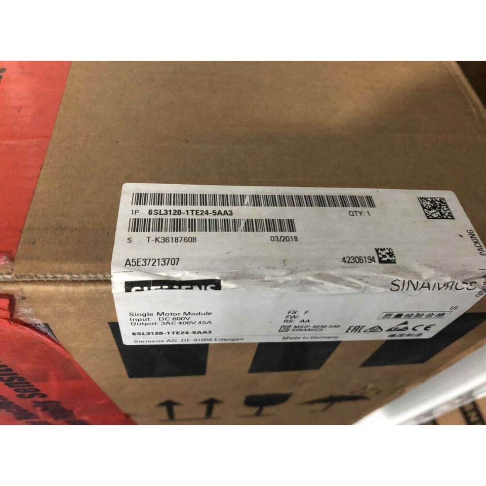 New Siemens 6SL3120-1TE24-5AA3 6SL31201TE245AA3 SINAMICS S120 Double ...