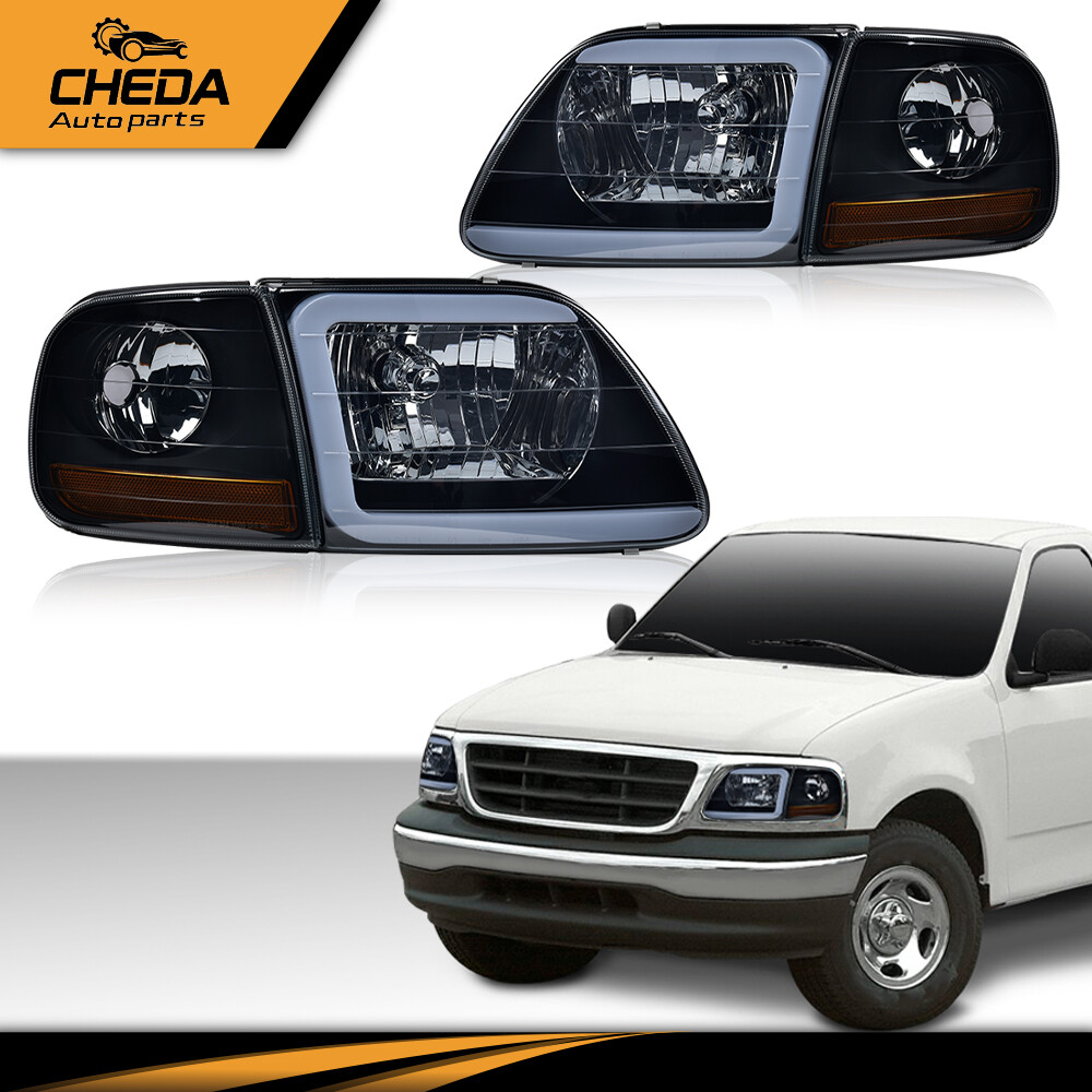 Fit For 97-04 F150 Expedition LED Tube Headlights & Corner Parking ...