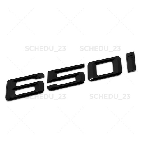 Gloss Black BMW 650i Letter Logo Emblem Trunk Lid M Performance F06 F12 ...