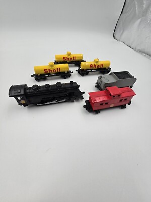 FLETCHER BARNHARDT & WHITE Shell Oil Train Engine, Tender Caboose Coal ...
