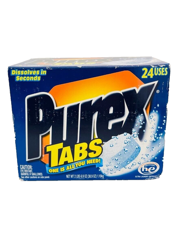 Purex Tabs Solid Laundry Detergent 24 Tablets Vintage HE Dissolvable ...