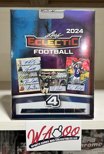 2024 Leaf Eclectic NFL Football Factory Sealed Hobby Trading Card Box 4 ...