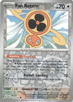 Pokémon Fan Rotom 118/142 Reverse Holo Stellar Crown | eBay Australia