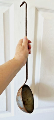 Vintage farmhouse extra-large 20” metal ladle | eBay