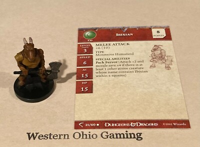 D&D Miniatures Ibixian #21/60 USED Deathknell Dungeons Dragons Minis | eBay