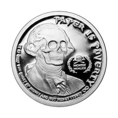 2013 Ghost Money Proof Paper is Poverty Jefferson Illuminati Eye 1 oz ...