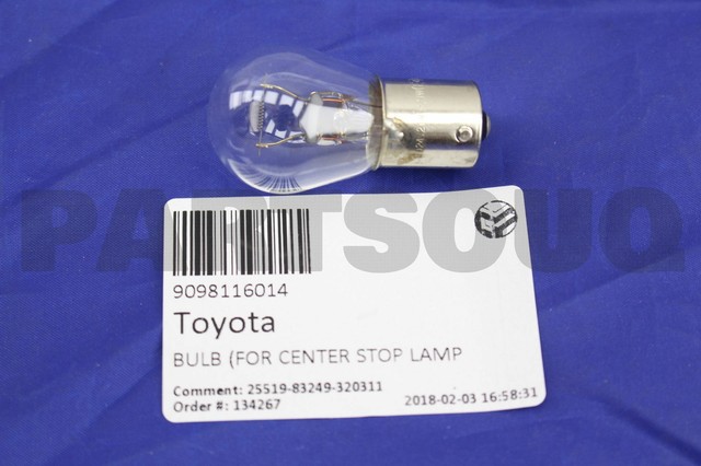 9098116014 Genuine Toyota Bulb (for Center Stop Lamp) 90981-16014 for ...