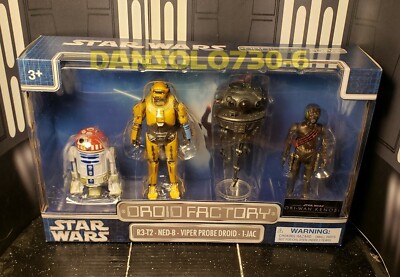 Star Wars Disney Droid Factory R2-T2 NED-B Viper Probe Droid 1-JAC Obi ...