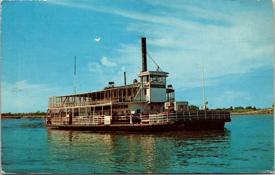 Mississippi River Ferry Boat 1970 Vintage Original Postcard 3332 | eBay