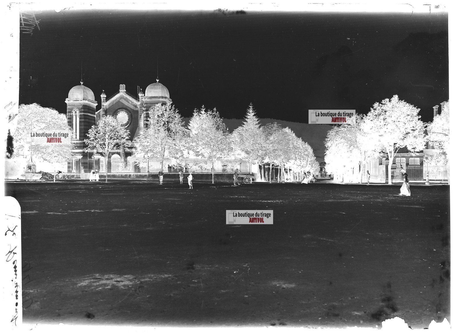 Plate Glass Photo Antique Negative Black and White 13x18 CM Remiremont ...