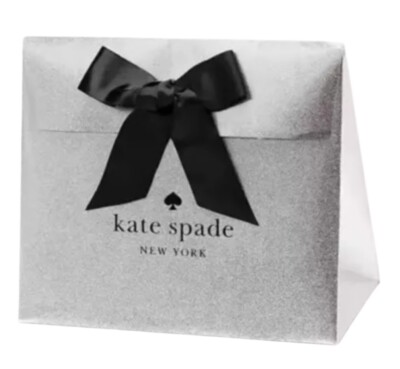 Kate Spade New York Silver Sparkly Gift Wrap Box Kit 13.5in X 11.5in X ...