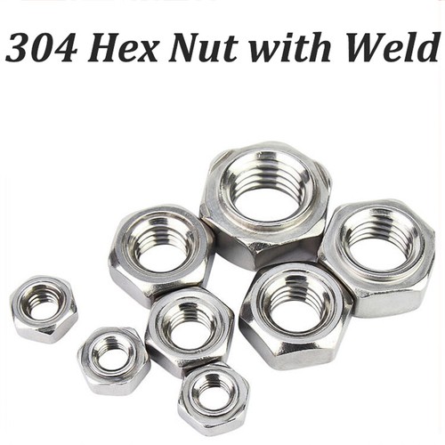 V2A Hexagon Weld Nuts Plain Stainless Steel M3 M4 M5 M6 M8 M10 M12 M16 ...