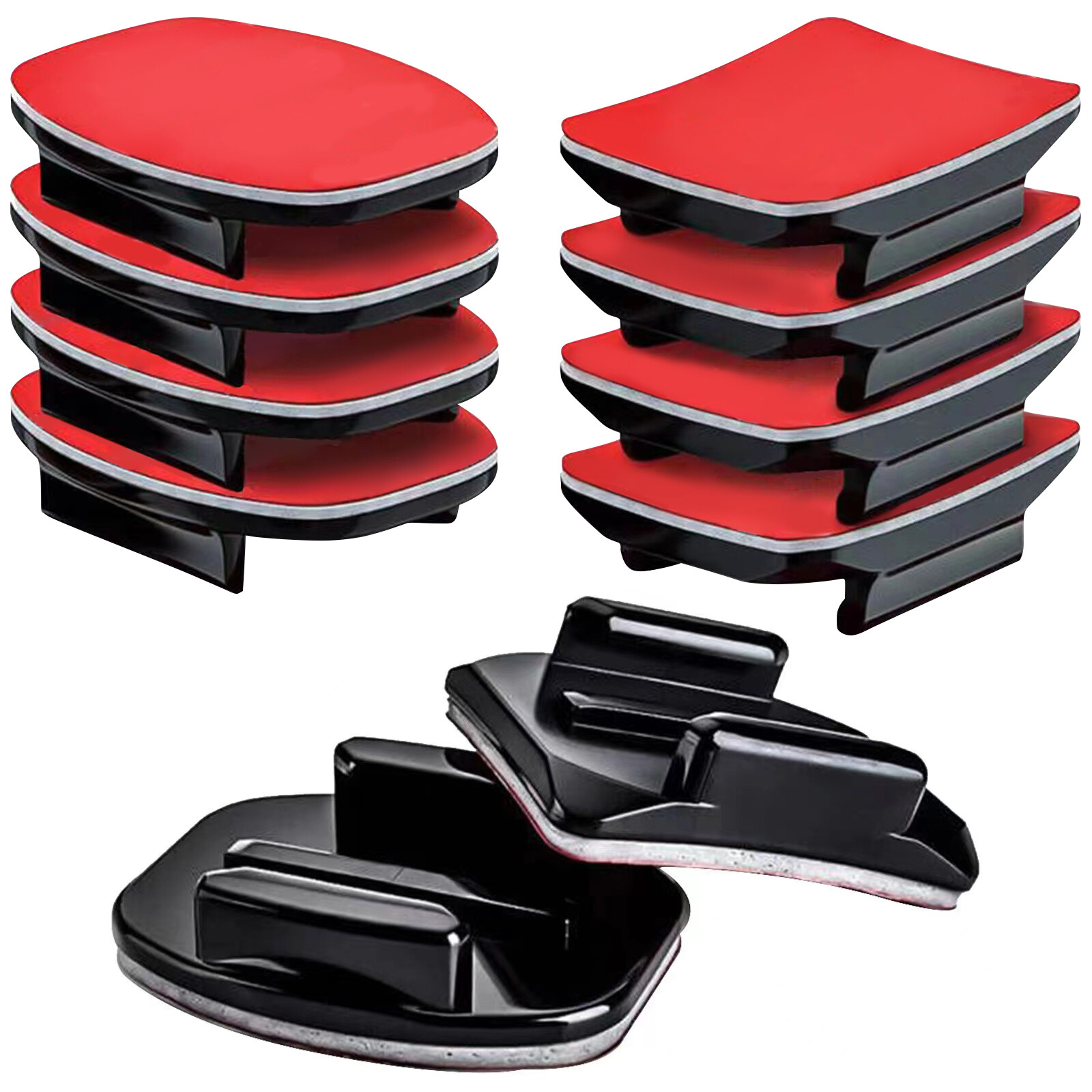 (10 Pack) Flat & Curved Sticky Pads Adhesive Mount Kit for GoPro DJI ...