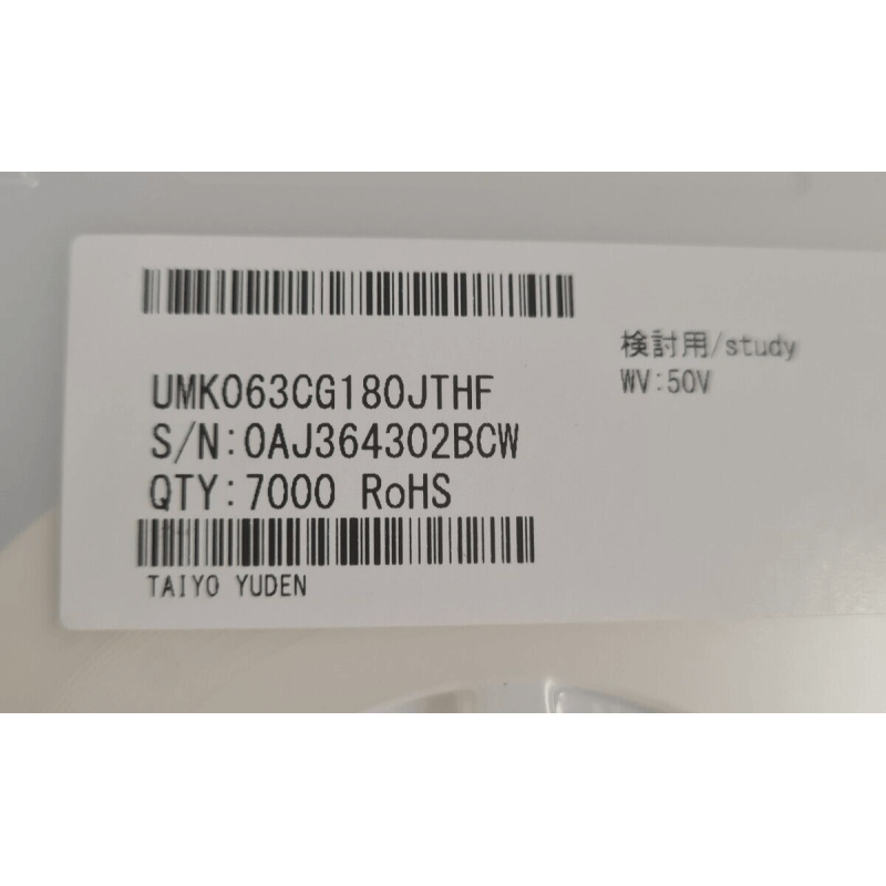 UmK063Cg180Jthf Cap Cer 18Pf 50V C0g/Np0 0201 Yageo 7000 Units | eBay UK