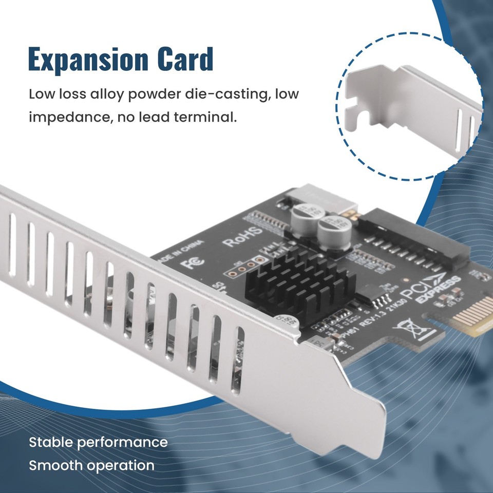 Pci Express Card Pcie to USB3 Type-E Front Type-C 19P Expansion ...
