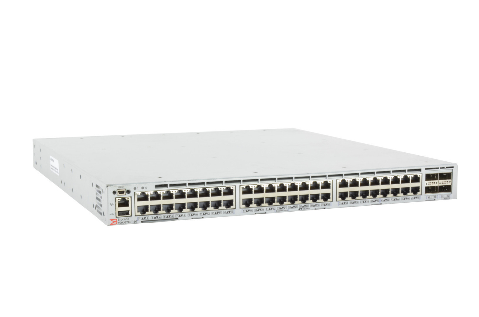 Brocade VDX 6740T-1G 56 Port 1G RJ45 Switch F2B airflow (BR-VDX6740T-56 ...
