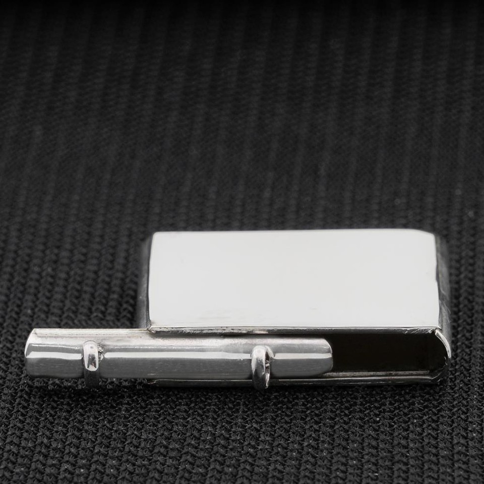 Turkish 925K Silver Plain Shiny Square Amulet Taweez Holder Prayer Box ...