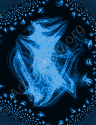 Galaxy Enigma Blue Black Multiverse Abstract Fractal Modern Art Image ...