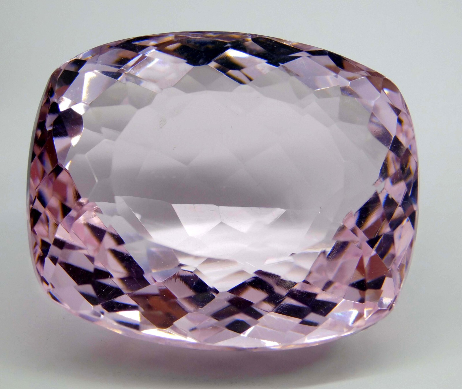 Natural 85 Cts Certified Cushion Cut Translucent Brazilian Pink Kunzite ...