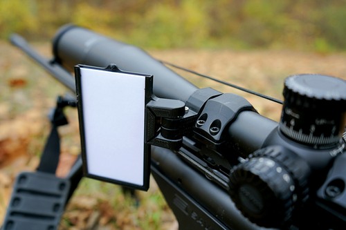 Rifle Mounted Data Elevation and Windage Settings Scope Mount Card ...