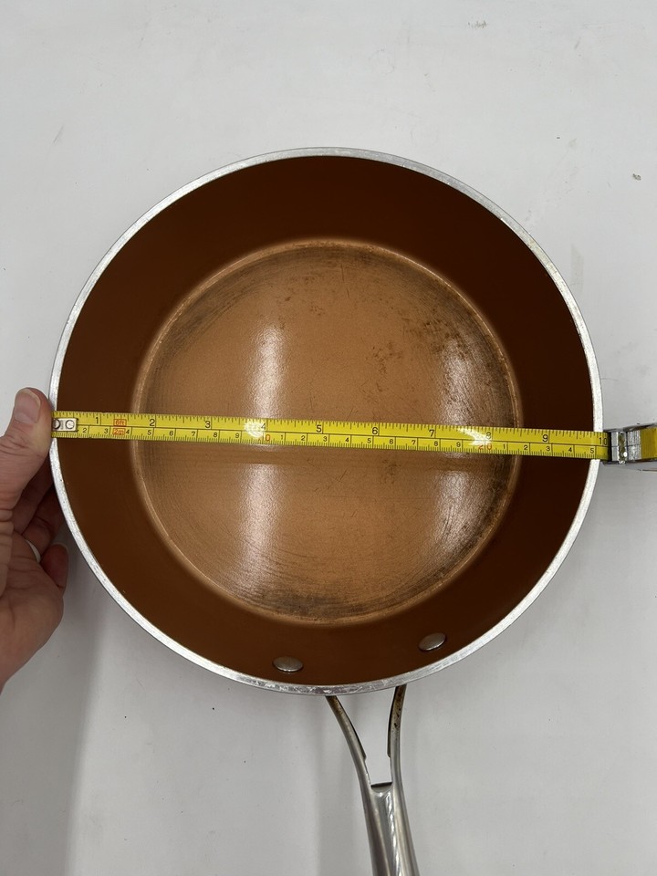 Gotham Steel Hammered 10 inch Deep Non-Stick Frying Pan Skillet Heavy ...