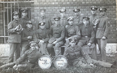 POST WWI GERMAN FREIKORPS EPP BAND IN NEUBURG GERMANY - PHOTO POSTCARD ...