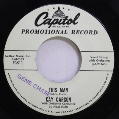 Pop Promo Nm! 45 Kay Carson - This Man / Are You Equal To The Task On ...