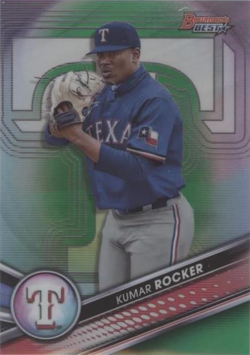 2022 Bowman's Best - Top Prospects Kumar Rocker #TP-10 Green Refractor ...