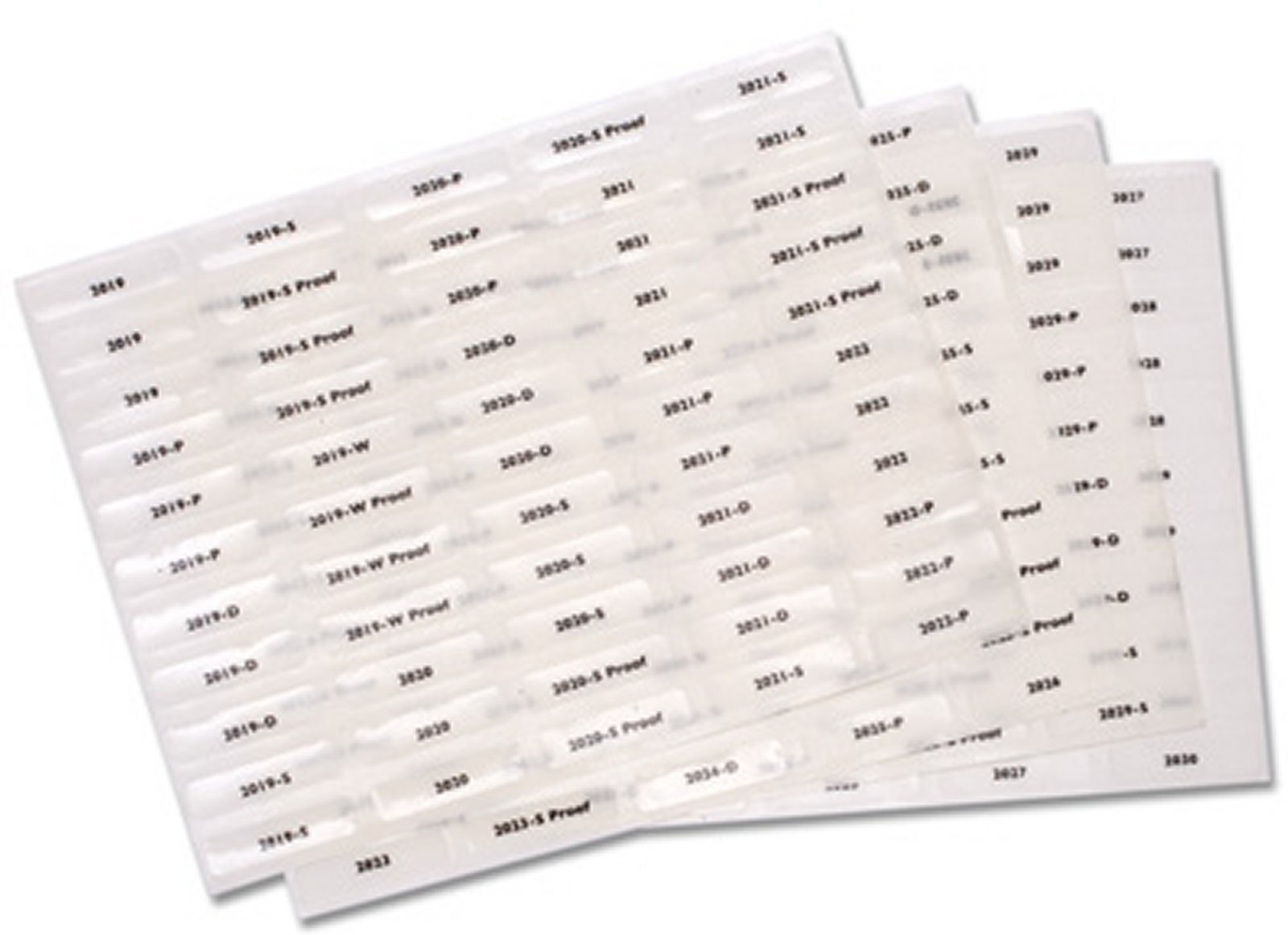 Littleton Coin Folder Clear Adhesive Labels X926B Dates 2019-2030 220 ...