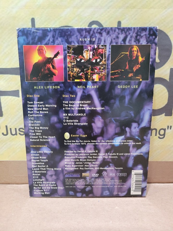 USED* RUSH IN RIO (2-DISC DVD SET 2002) LIVE IN CONCERT + SLIPCOVER | eBay