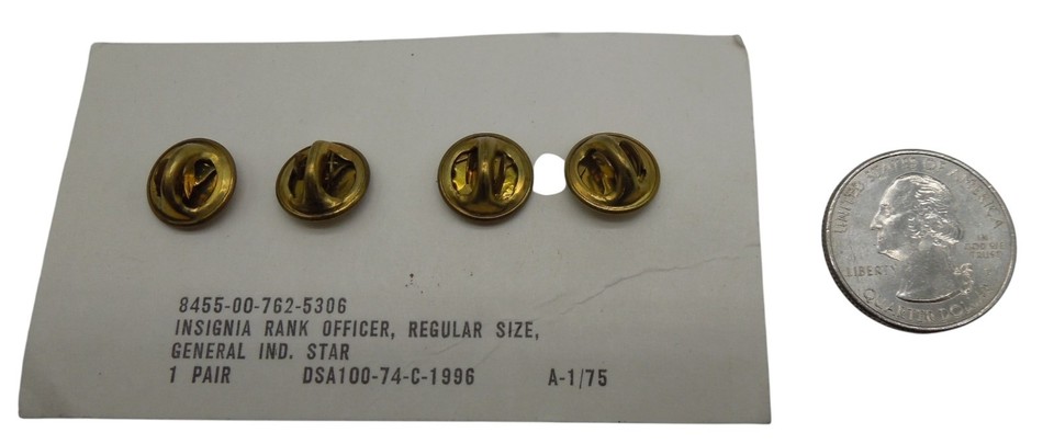 Original 1974 US Army General Star Insignia Pin Lot DR10 | eBay
