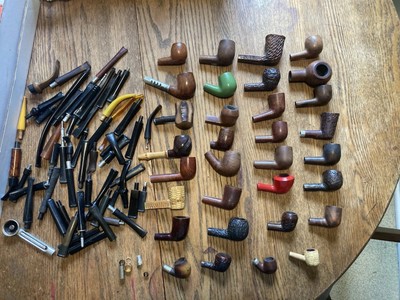 Huge Lot Of Tobacco Smoking Briar Pipe Parts Bowls And Stems 32 Bowls ...
