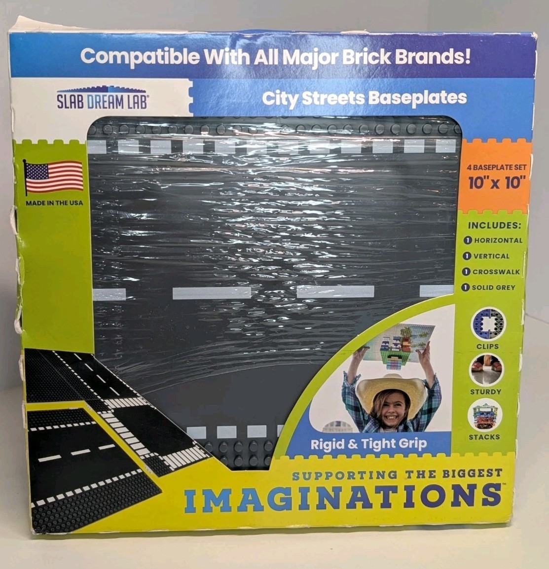 City Streets Baseplate 10x10 4 Pack Set by Slab Dream Lab LEGO ...