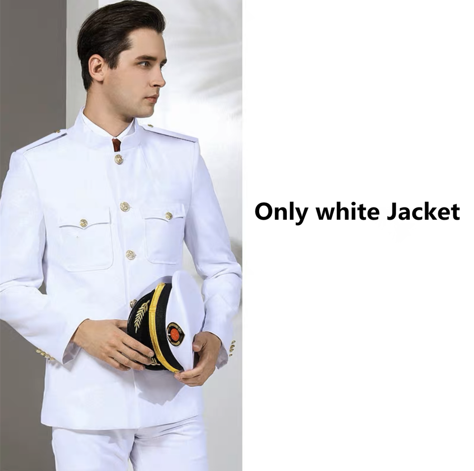 US Navy Military Uniforms White Mariner Sailor Yacht Captain American ...