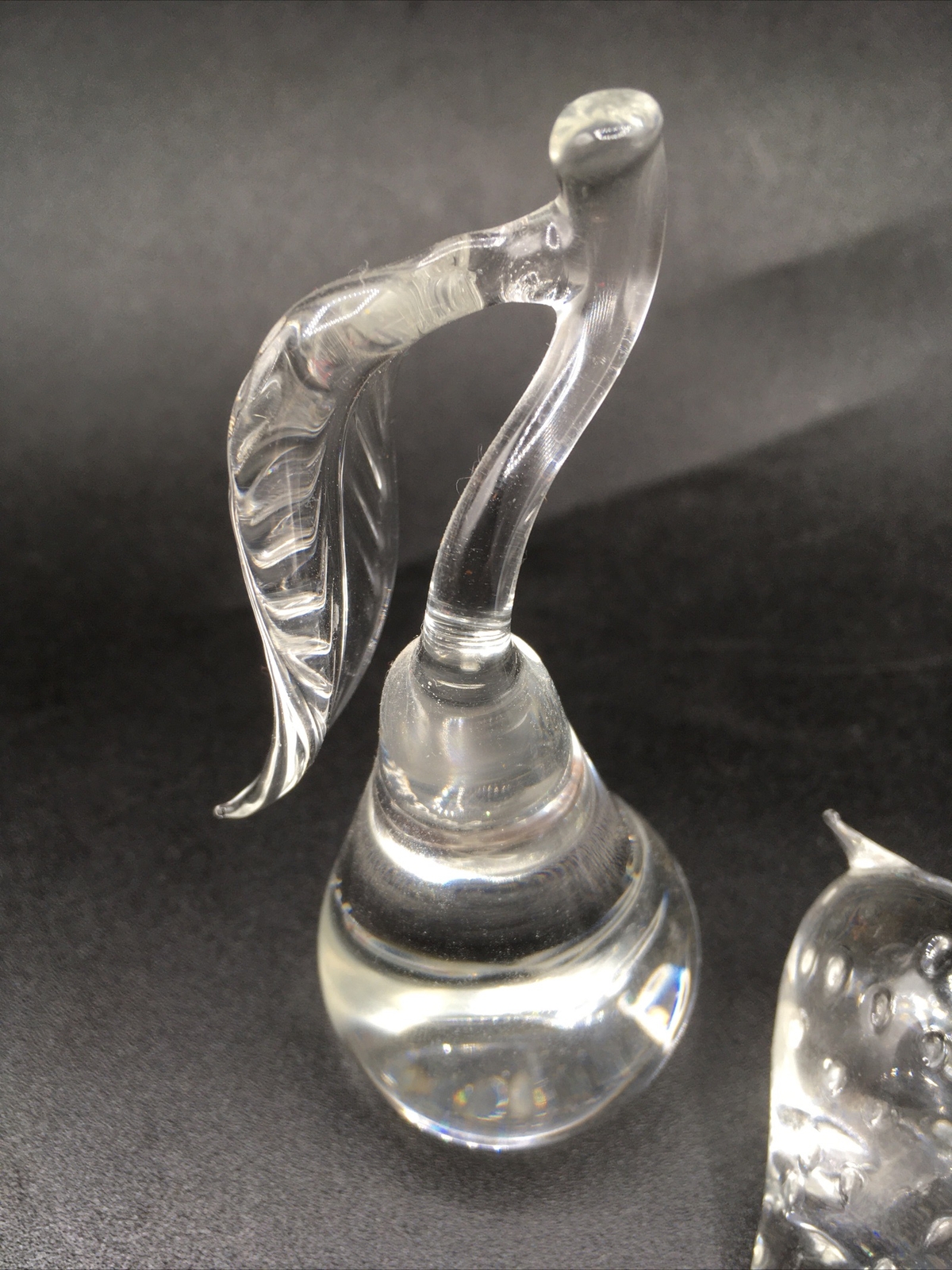 Vtg Pair Michael Dorofee Art Glass Fruit Figurines Pear Strawberry 3 ...