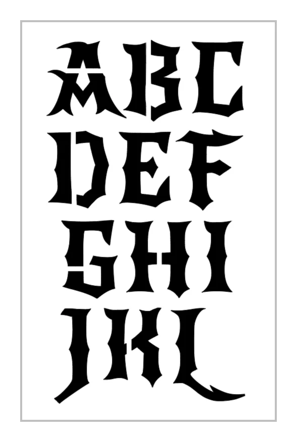 Gangster Tagging Alphabet