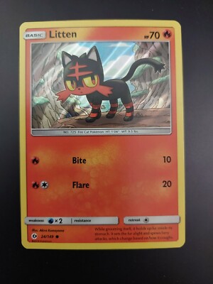 litten 24/149 holo Pokémon card Promo | eBay