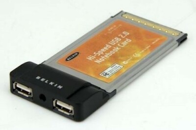 Belkin 2 Port Hi-Speed USB 2.0 Notebook CardBus PC Card F5U222 | eBay