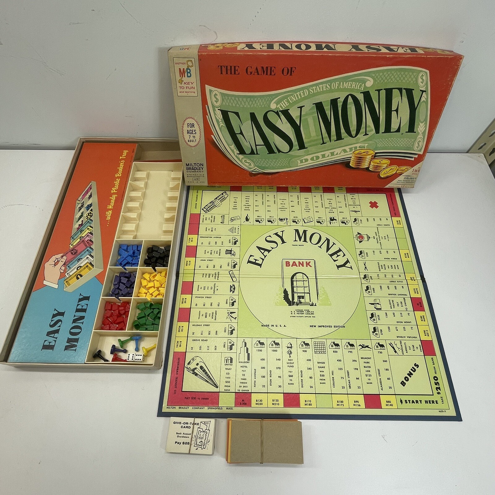 VINTAGE 1956 THE GAME OF EASY MONEY BOARD GAME MILTON BRADLEY 4620 | eBay