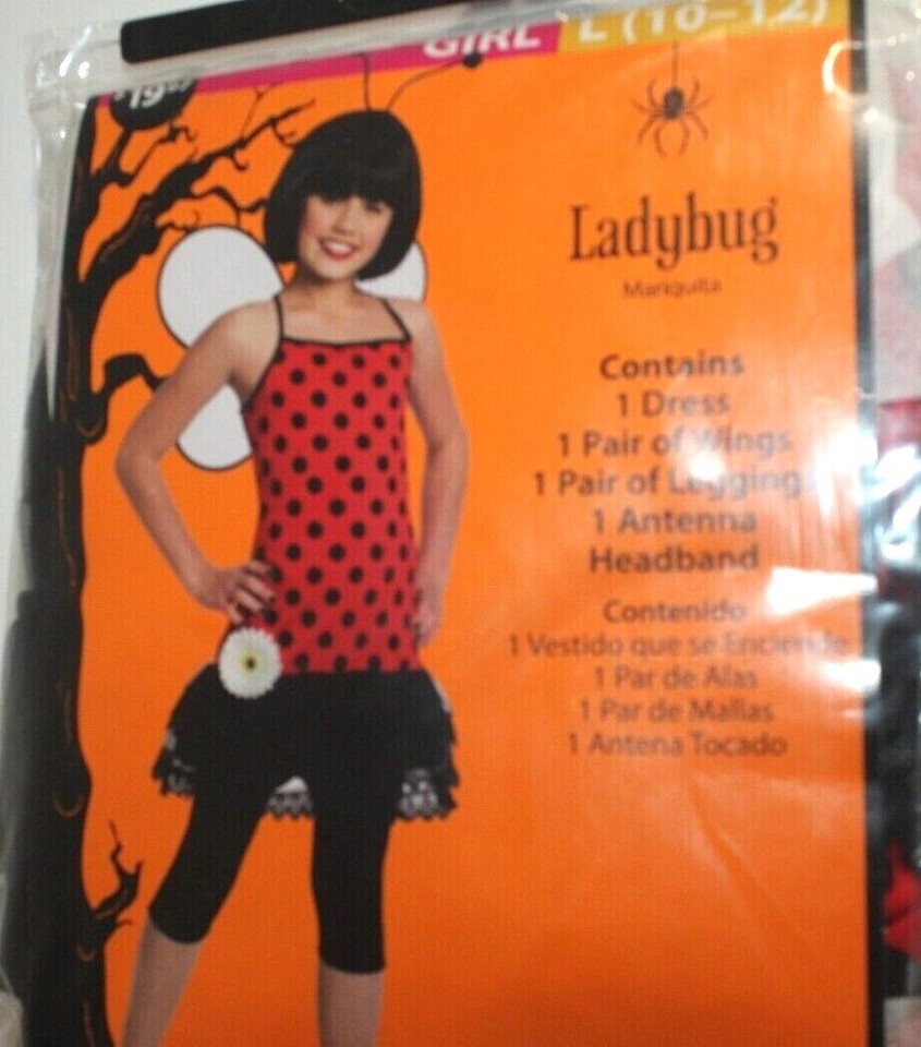 LADYBUG HALLOWEEN COSTUME CHILD GIRLS LARGE(10-12) | eBay