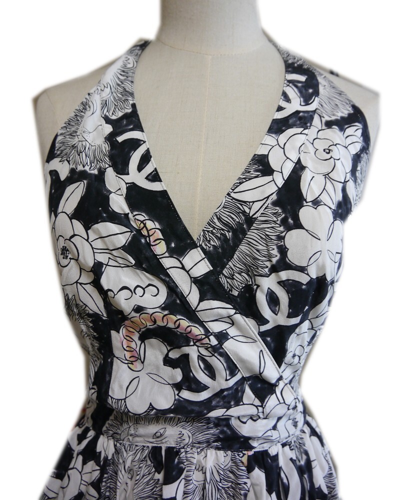 Authentic CHANEL Apron dress pants ribbon lion coco m… - Gem