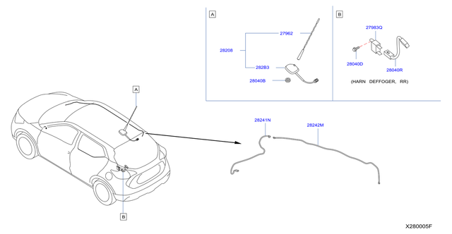Genuine Nissan Bracket Electric Unit 284525RA0B / 28452-5RA0B OEM for ...