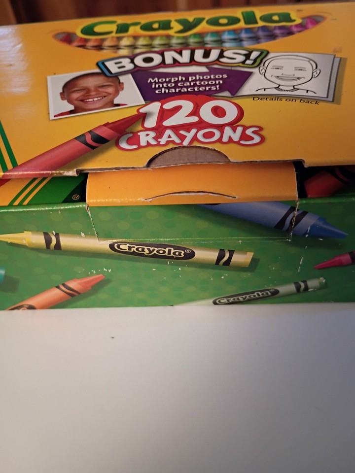 Crayola 120 Crayons Box Bonus Story Studio Morph Photos Cartoon ...